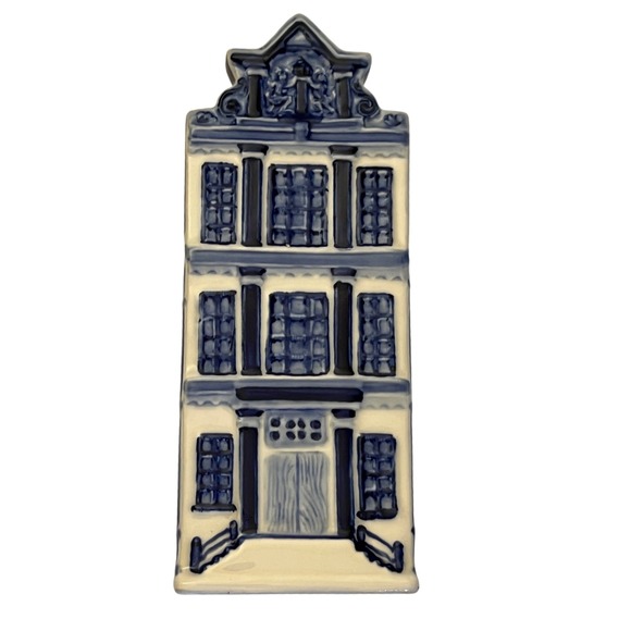 Accents | Blue White Delft Style Ceramic House Coin Bank Money Box ...